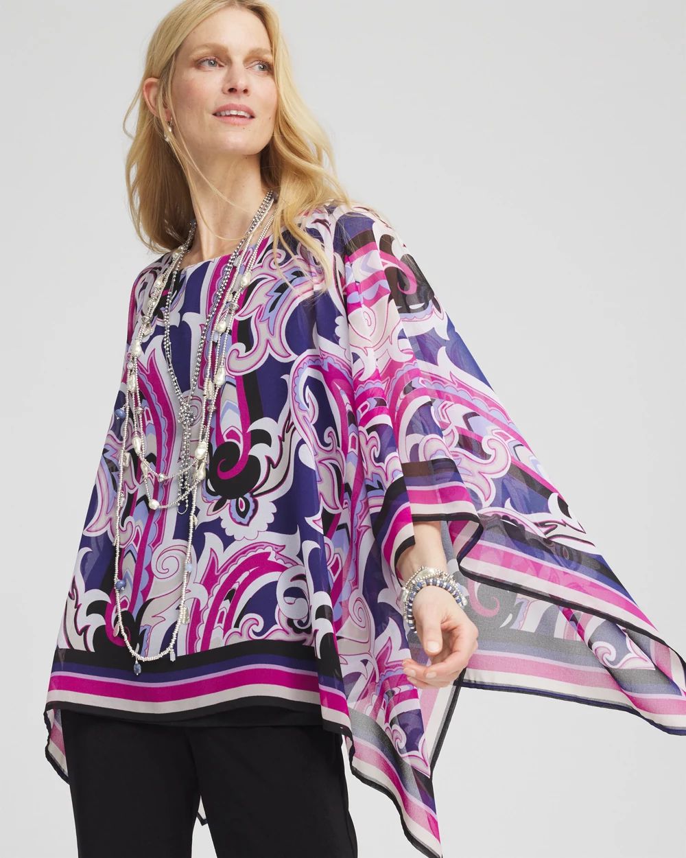 Travelers™ Paisley Chiffon Layered Top | Chico's